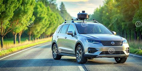 Lidar Sensing Of Autonomous Vehicle Ai Generative Stock Illustration