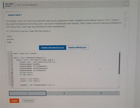 Solved CHALLENGE 1022 A First Linked List ACTIVITY Jump To Chegg Com