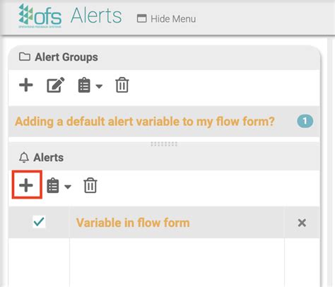 How To Add A Default Alert Variable To My Flow Form