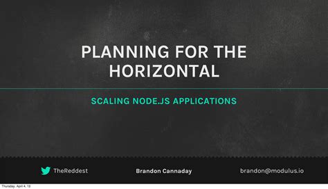 planning for the horizontal scaling node js applications speaker deck