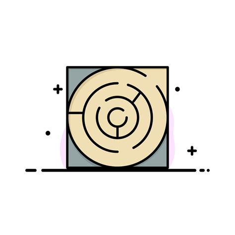 maze map labyrinth strategy pattern business flat line filled icon