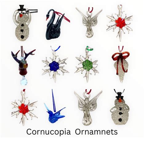 Glass Holiday Ornaments By Cornicopia