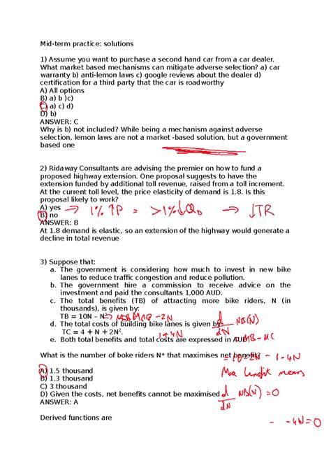 Mid Term Practice Solutions Mid Term Practice Solutions Assume You Want To Purchase A Second
