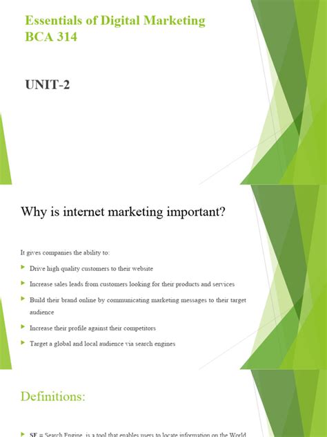 Unit 2 Digital Marketing Pdf Search Engine Marketing Search