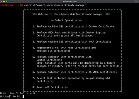 automating certificate manager cli operations in vcenter server vcsa