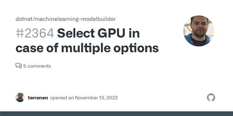 Select Gpu In Case Of Multiple Options · Issue 2364 · Dotnetmachinelearning Modelbuilder · Github