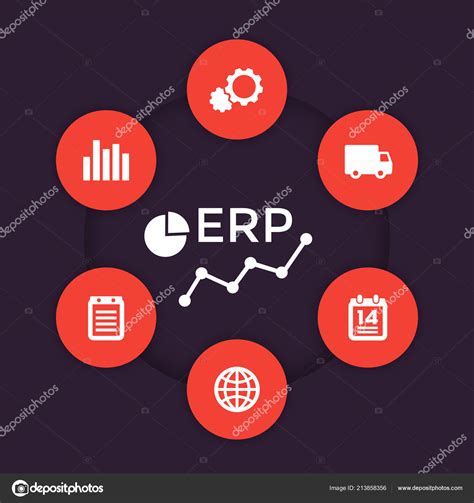 Erp Software Vector Icons Stock Vector By ©nexusby 213858356