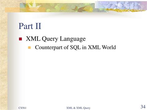 PPT XML XML Query PowerPoint Presentation Free Download ID