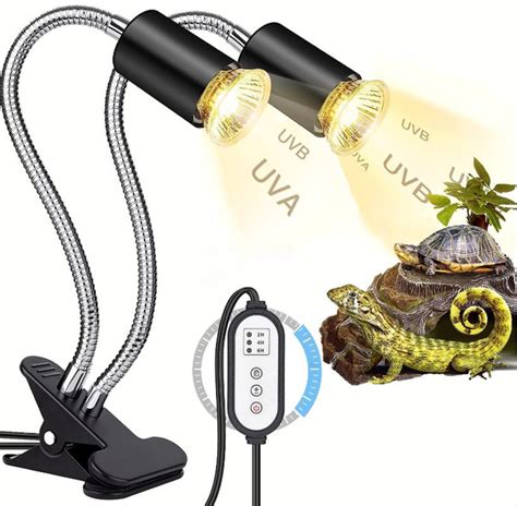 Лампа для террариума на прищепке и гнущейся ножке террариумный светильник лампочка с Uva Uvb