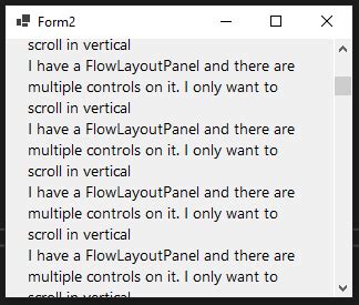 C How To Disable Horizontal Scroll Bar In FlowLayoutPanel Stack Overflow
