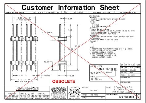254mm Pitch Dil Extended Pcb Tail Pin Header Chatwithmanuals