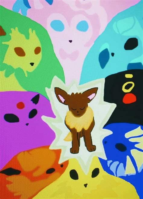 Im New When It Comes To Art But Heres Eevee And Its Evolutions