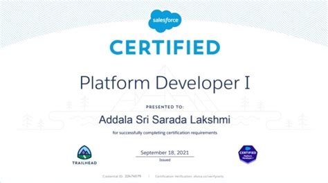 Sri Sarada Lakshmi Addala On Linkedin Pd1 Salesforcedeveloper