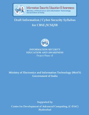 Fillable Online Draft Information Cyber Security Syllabus Fax Email Print PdfFiller