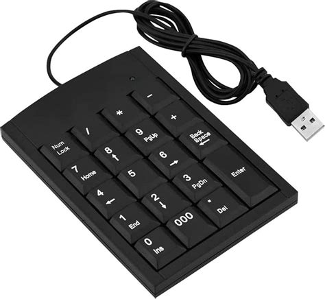 Wired 10 Key Usb Keypad Number Pad Portable Numeric Keypad Keyboard For Laptop Pc