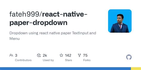 Github Fateh999react Native Paper Dropdown Dropdown Using React
