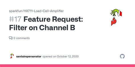 Feature Request Filter On Channel B Issue Sparkfun HX Load Cell Amplifier GitHub