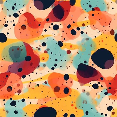 Premium Ai Image A Close Up Of A Colorful Abstract Pattern With Dots And Circles Generative Ai