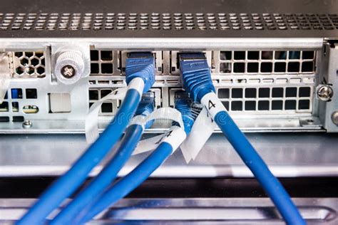 Ethernet Cables Connected To Server Switch Stock Image Image Of Plug Cord 322575983