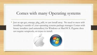 Python Games Pygames PPT