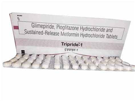 Glimepiride Pioglitazone Hydrochloride Sustained Release Metformin Hydrochloride Tablets At