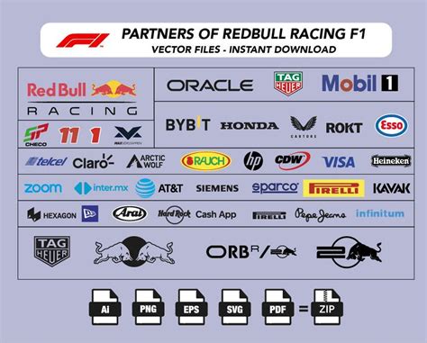 Sponsors Redbull Racing F1 Cc Files Png Eps Svg Pdf Instant