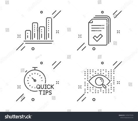 Graph Chart Handout Quick Tips Line Stock Vector Royalty Free