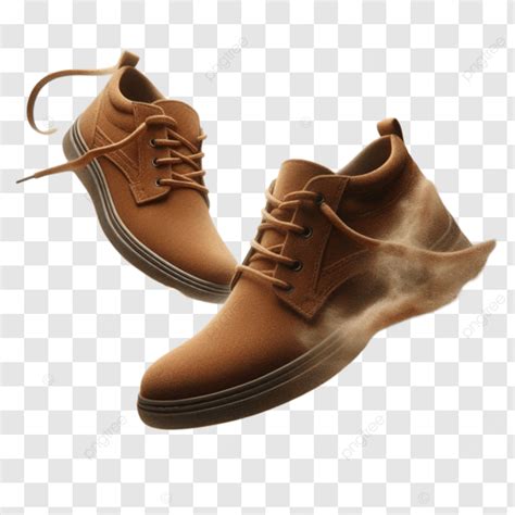 투명한 배경에 갈색 색상의 세련되고 우아한 디자인의 3d 남성 운동화 갈색 색상의 3d 남성용 운동화 세련되고 우아한 디자인 투명한 배경에 세련되고 우아한 디자인