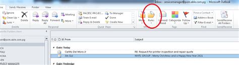 how to create a rule base on the sender in microsoft outlook able