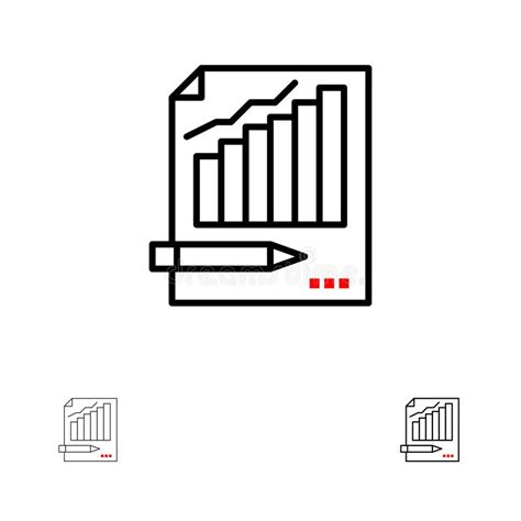 Statistics Analysis Analytics Business Chart Graph Market Bold And Thin Black Line Icon
