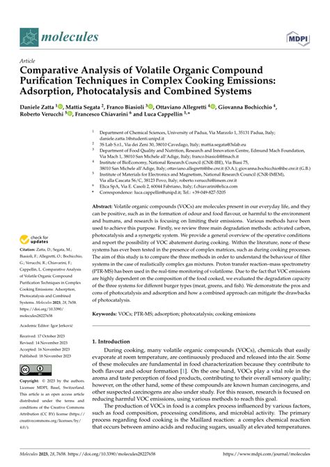 Volatile Organic Compounds Analysis Methods At Rodney Hickman Blog