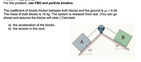 solved for this problem use fbd and particle kinetics the