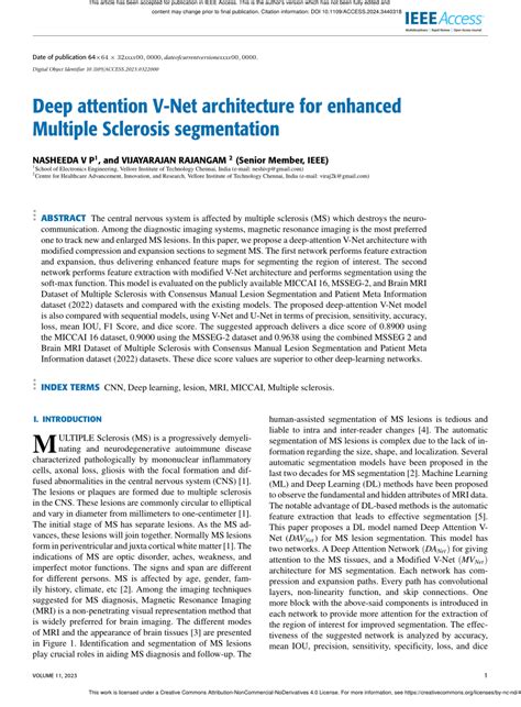Pdf Deep Attention V Net Architecture For Enhanced Multiple Sclerosis