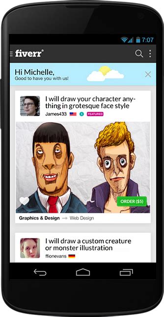 New App Fiverr App Comes To Android Brings A Few Million Listings