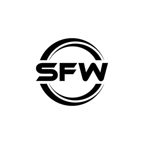SFW letter logo design in illustration. Vector logo, calligraphy ...