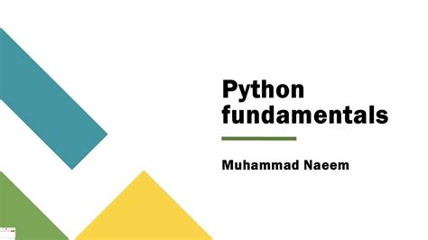 Python Fundamentals Youtube
