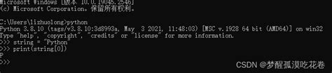 Python的字符串索引、切片与格式化python字符串的索引 Csdn博客
