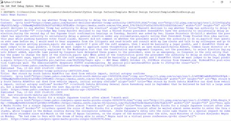 implementing news parser using template method design pattern in python