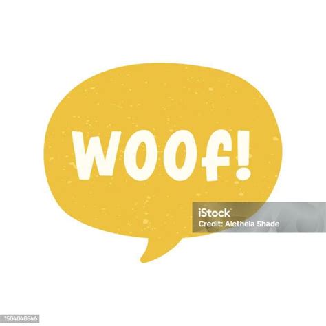 씨 말풍선 풍선 디지털 스티커 디자인의 텍스트 귀여운 만화 만화 개 짖는 소리 효과와 글자 질감 벡터 그림입니다 Onomatopoeia에 대한 스톡 벡터 아트 및 기타
