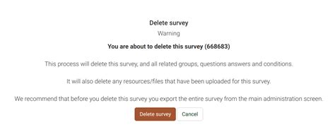 Delete Survey Limesurvey Manual