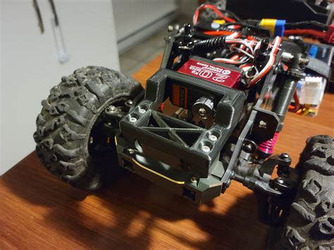 STL File TRX4 Servo Lay Down Mount For Bumper Mount 3D Print Model