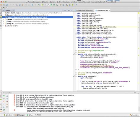 Macos Android Error Package Comactionbarsherlockview Does Not