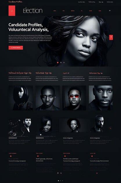 Modern Layout Web With Split Screen Effect Sleek Website Lay Inspired Political Web Layout Idea