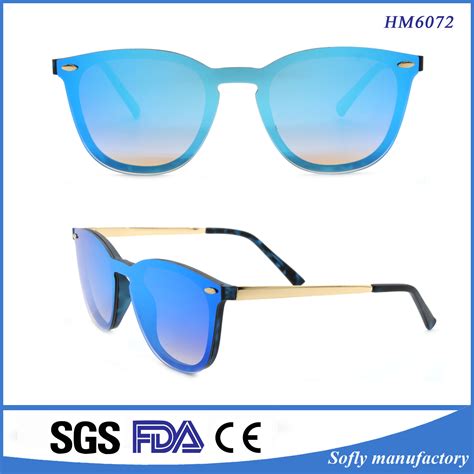 Popular Frameless Metal Temples Fashion Polarized Coating Sunglasses