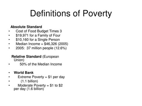 Ppt Definitions Of Poverty Powerpoint Presentation Free Download Id 16437