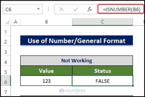 Excel Isnumber Not Working 3 Reasons With Solutions