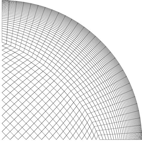 Overview Of The Computational Mesh Visualised By A Quarter Of The