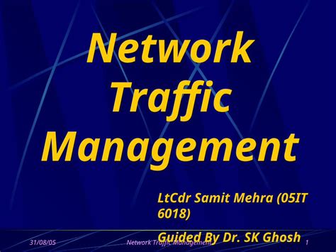 Ppt 31 08 05network Traffic Management1 Network Traffic Management Ltcdr Samit Mehra 05it