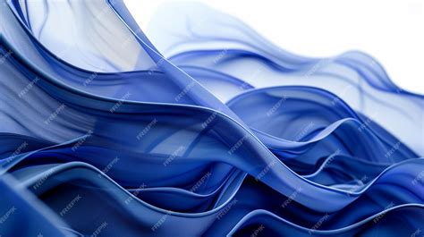 Premium Photo A Vibrant Cobalt Blue Abstract Wave Background With A White Backdrop
