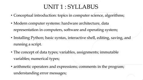 Python Programming Jntuk Unit 1 Lecture 1 And 2 Pptx